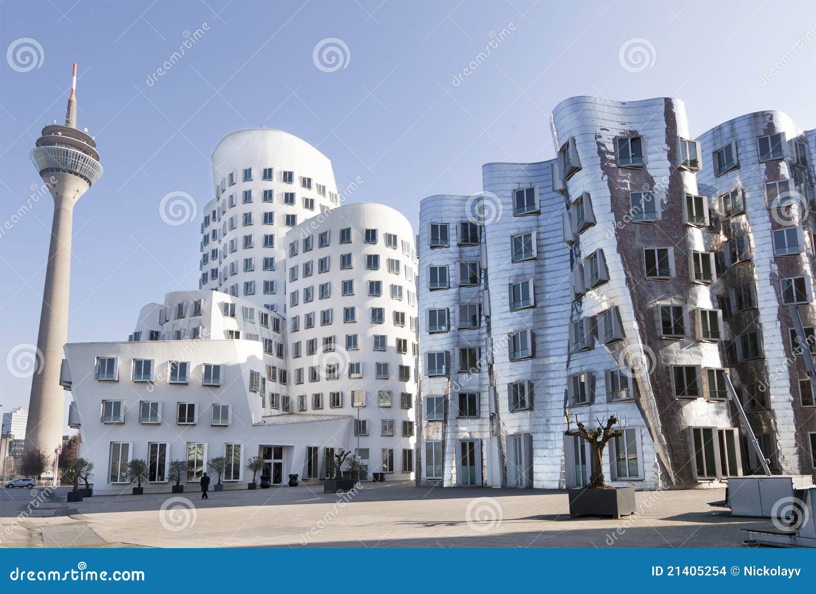 Ansicht Der Modernen Architektur in Dusseldorf Stockfoto - Bild von ...