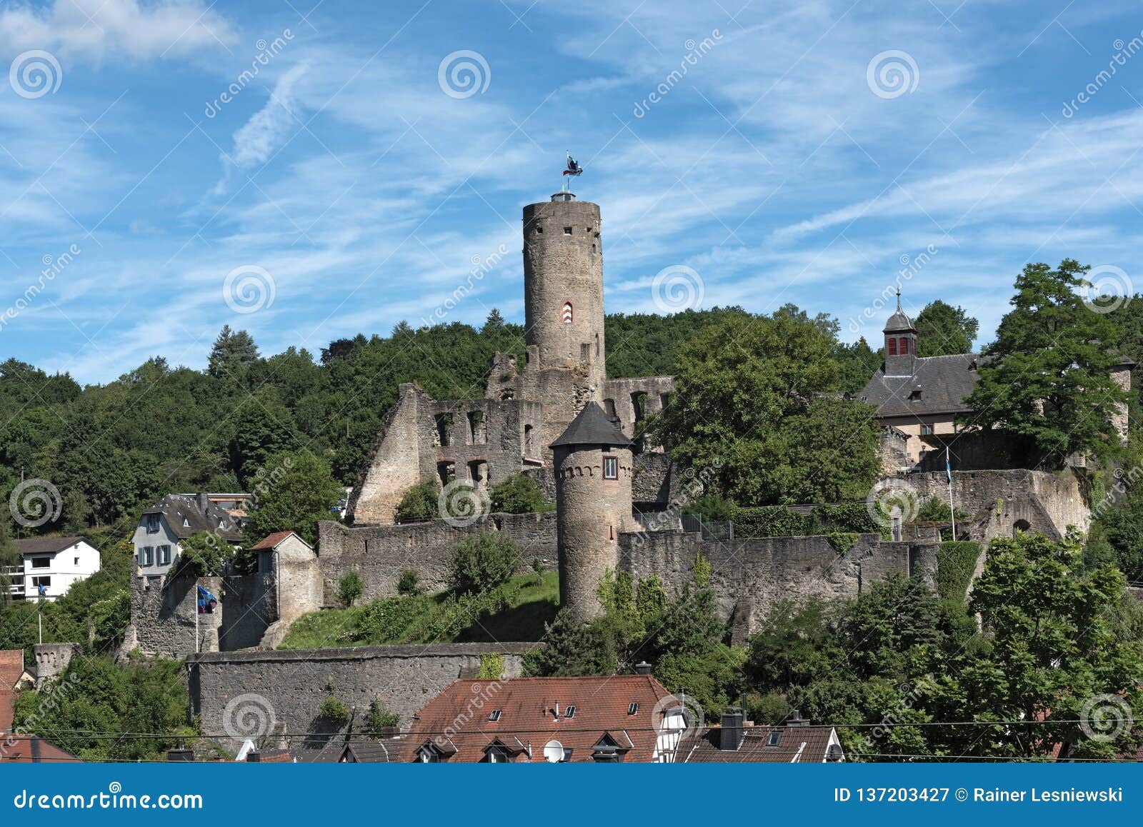 Ansicht Der Schlossruine Eppstein in Hessen, Deutschland Stockbild ...