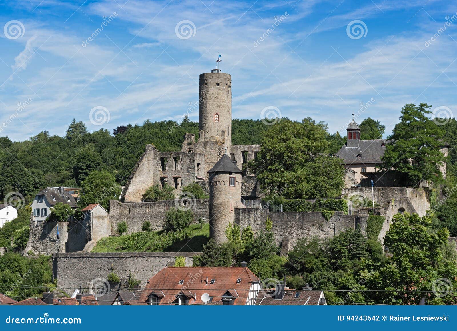 Ansicht Der Schlossruine Eppstein in Hessen, Deutschland Stockfoto ...