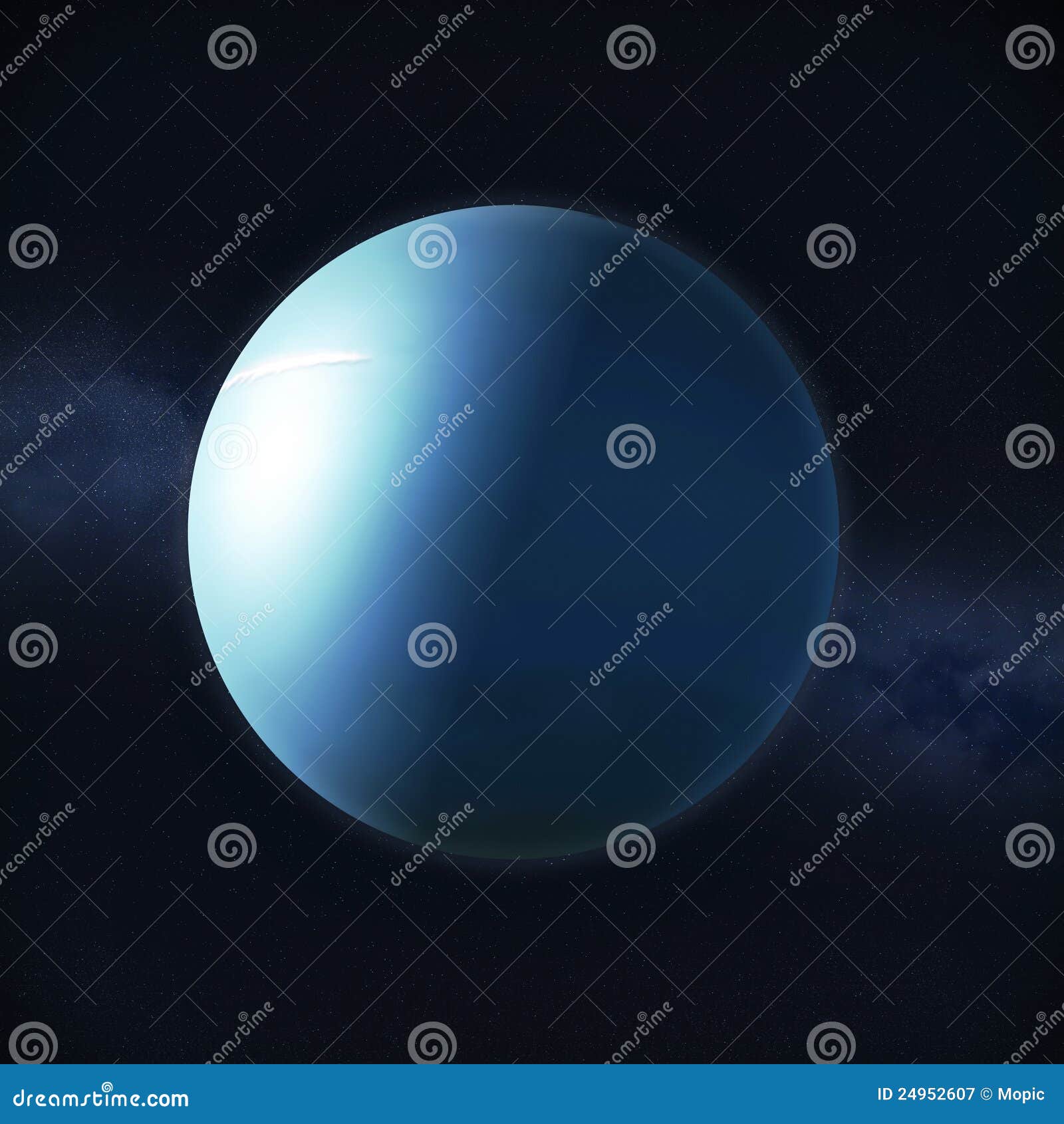Ansicht Des Planeten Uranus Stock Abbildung - Illustration von ...
