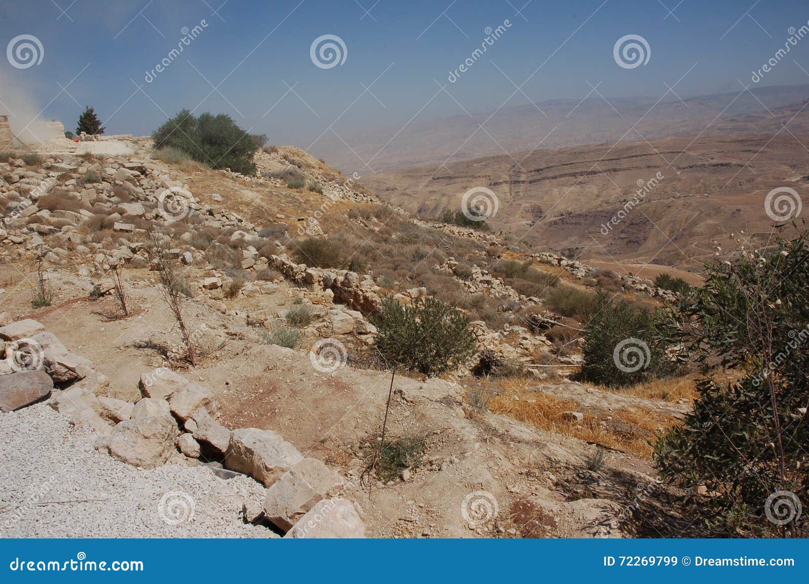 Ansicht Vom Berg Nebo Jordanien, Stockbild - Bild von christ, eingang ...