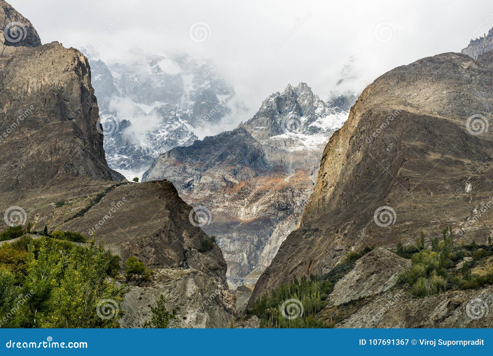 Ansicht Von Hunza-Tal, Pakistan Stockbild - Bild von abenteuer ...