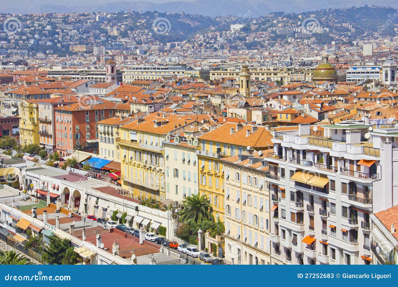 Ansicht Von Nizza, Frankreich Stockbild - Bild von riviera, panorama ...