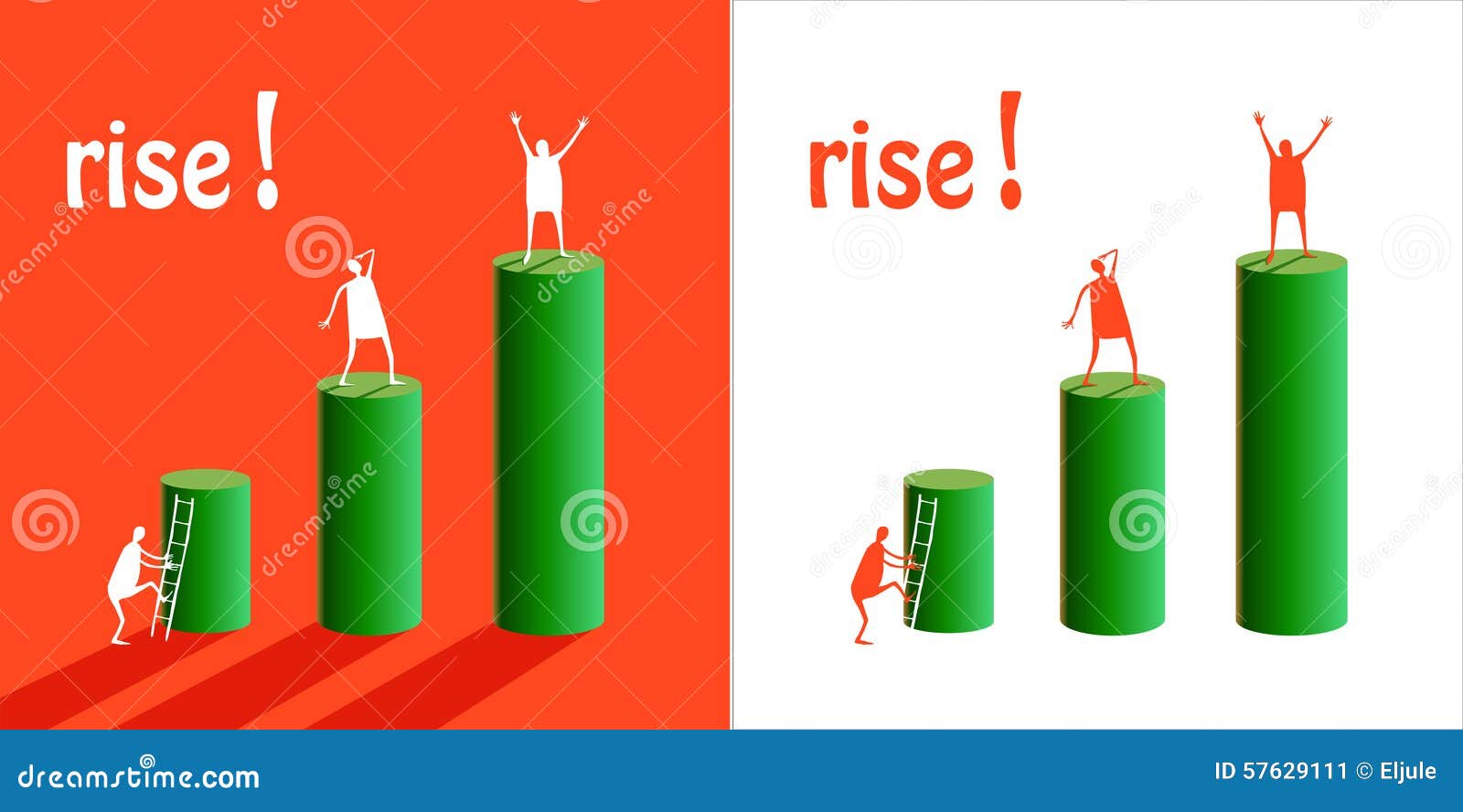 Anstieg vektor abbildung. Illustration von geschäft, führung - 57629111