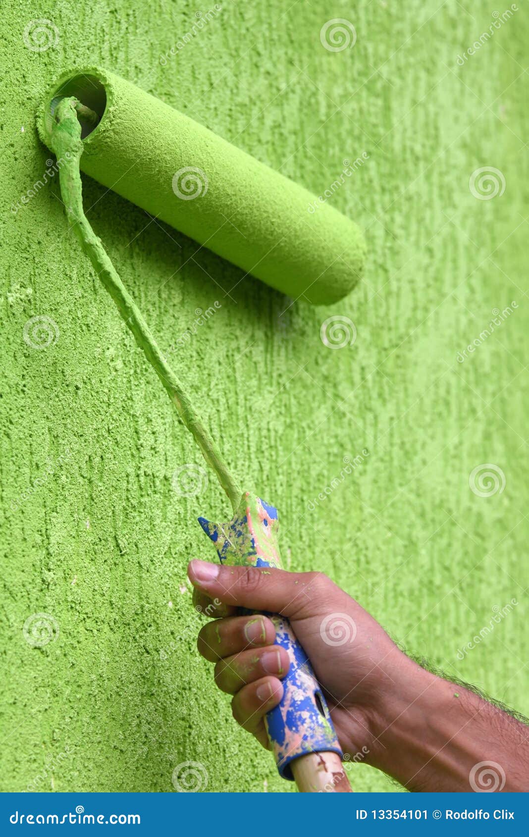 Anstrich-Rolle stockbild. Bild von rolle, gemasert, hand - 13354101