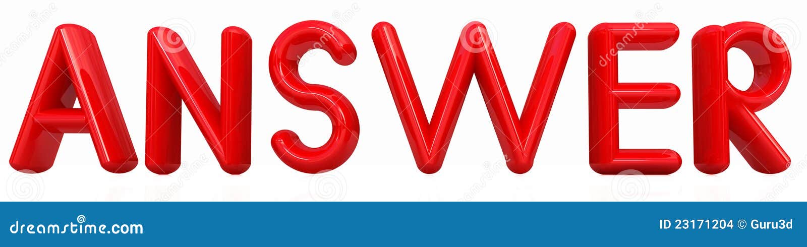 Answer 3d red text stock illustration. Illustration of solutions - 23171204