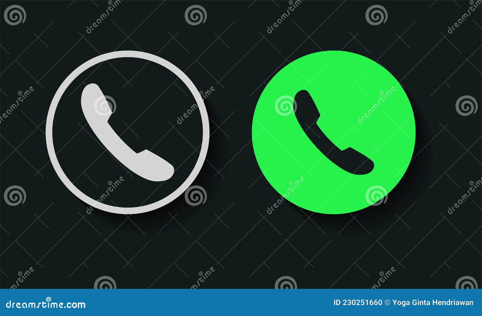 Answer and Accept Call Icon. Phone Call Stock Vector - Illustration of ...
