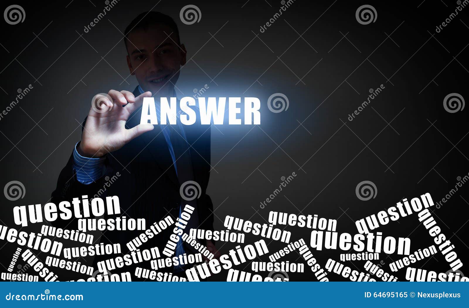 Answer all your question stock image. Image of intelligence - 64695165