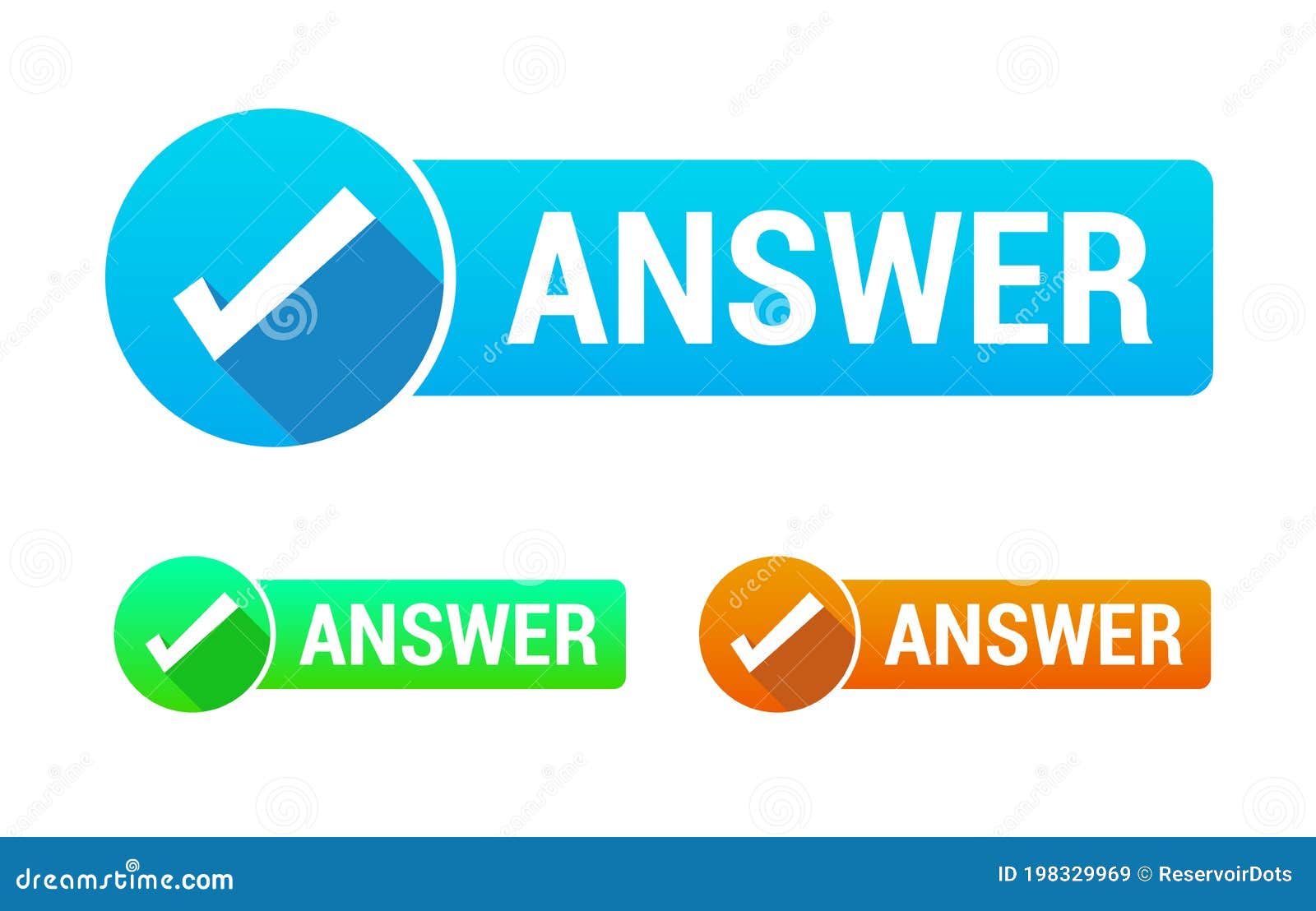 Answer Banner Vector stock vector. Illustration of service - 198329969