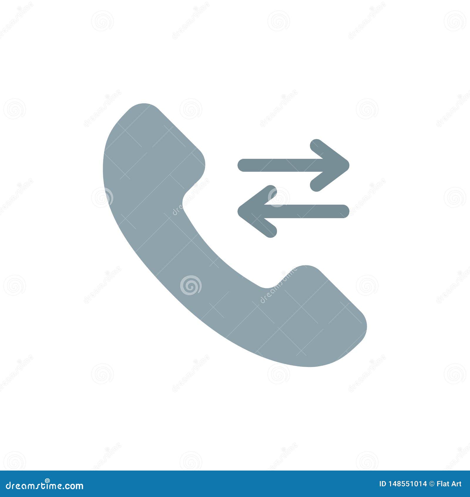 Answer, Call, Contact Us Flat Color Icon. Vector Icon Banner Template ...