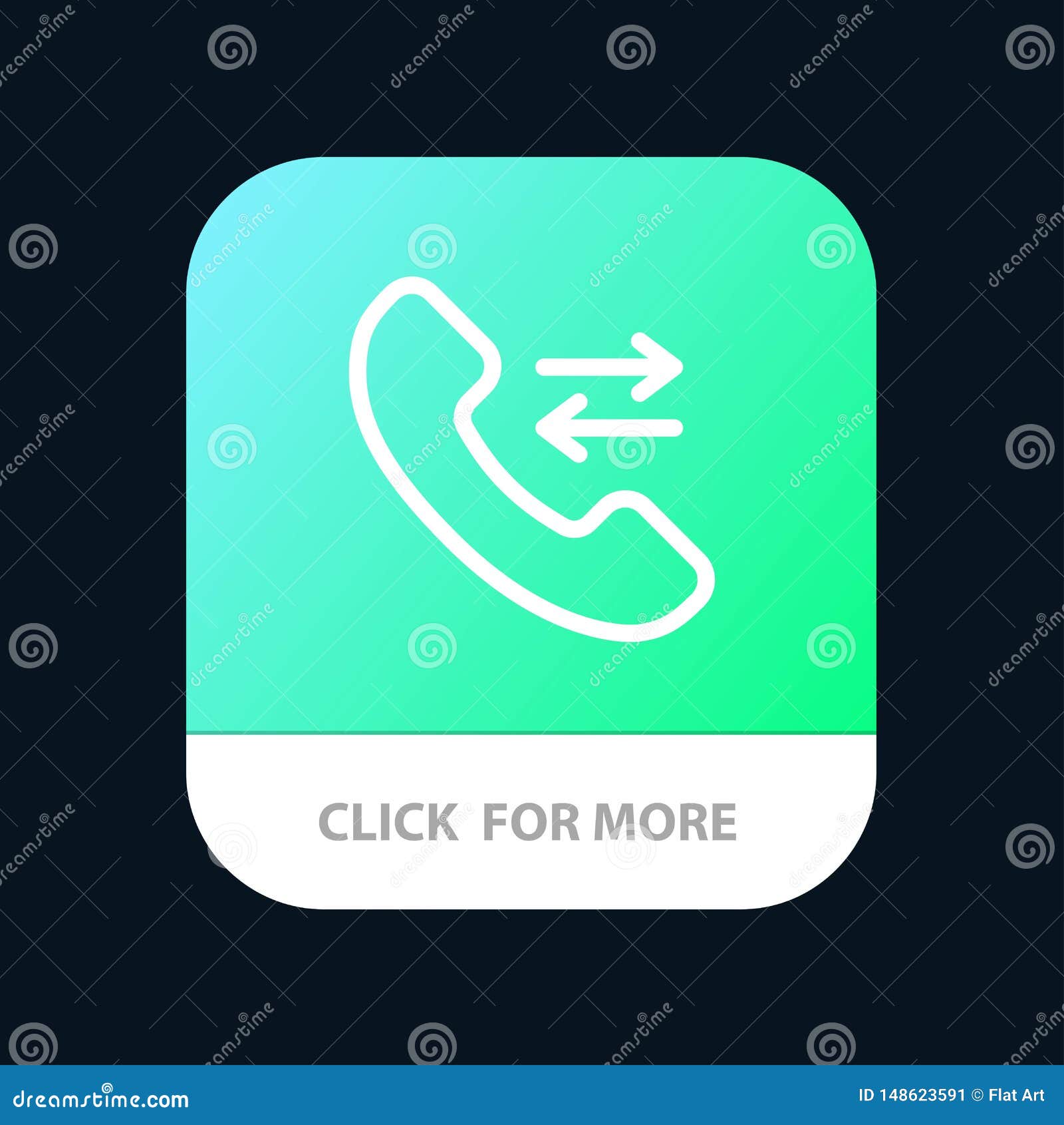 Answer Call Contact Us Mobile App Button Android And Ios Line Version Stock Vector