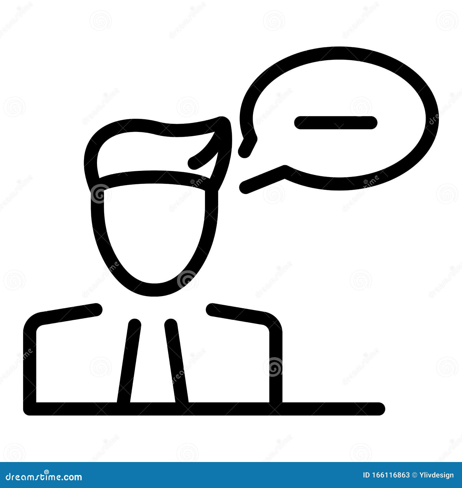 Answer Chat Icon, Outline Style Stock Vector - Illustration of mark ...