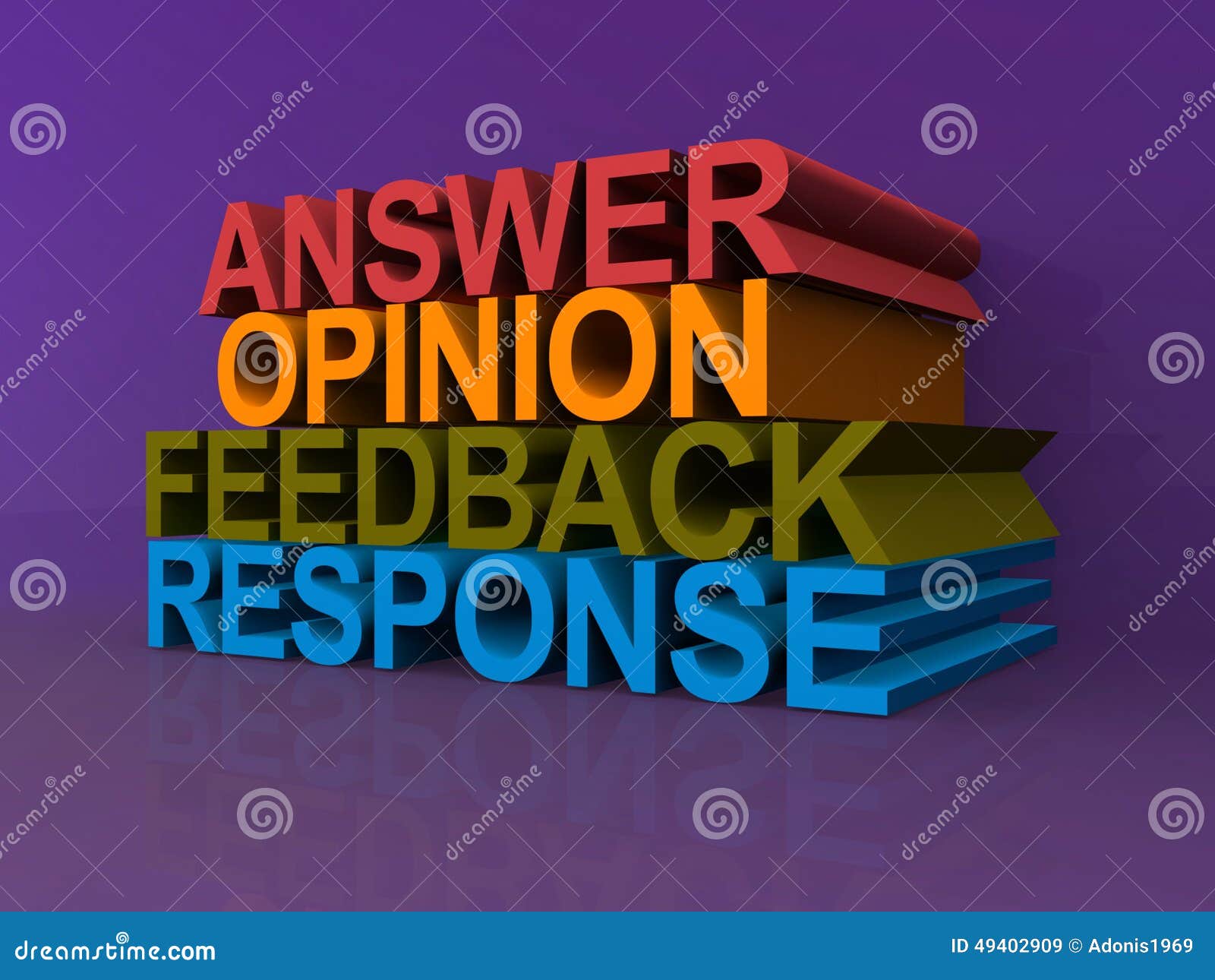 Answer Opinion Feedback and Response Stock Illustration - Illustration ...