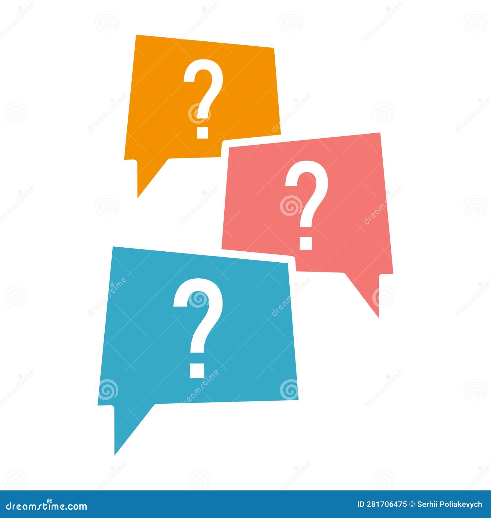 Answer and Question Icon for Asking. Vector Illustration. Stock Image ...