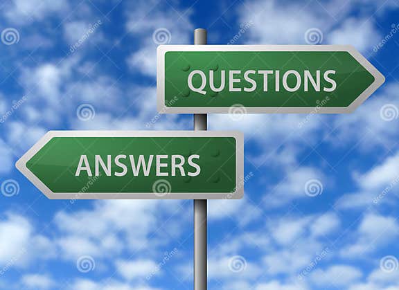 Answer and question signs stock illustration. Illustration of blue ...