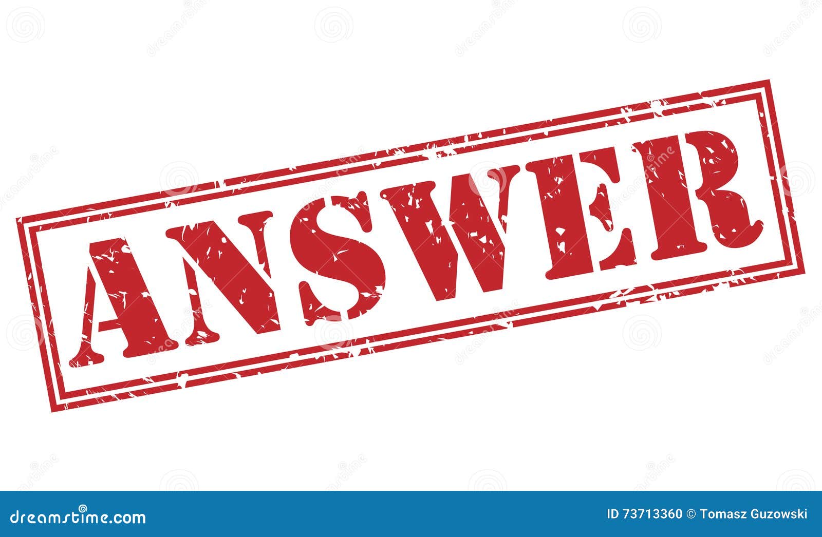 Answer red stamp stock illustration. Illustration of grungy - 73713360