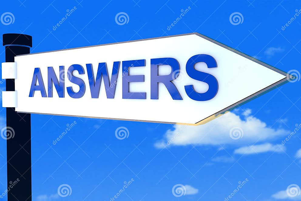 Answer Road Direction Signs Concept Stock Image - Image of industry ...