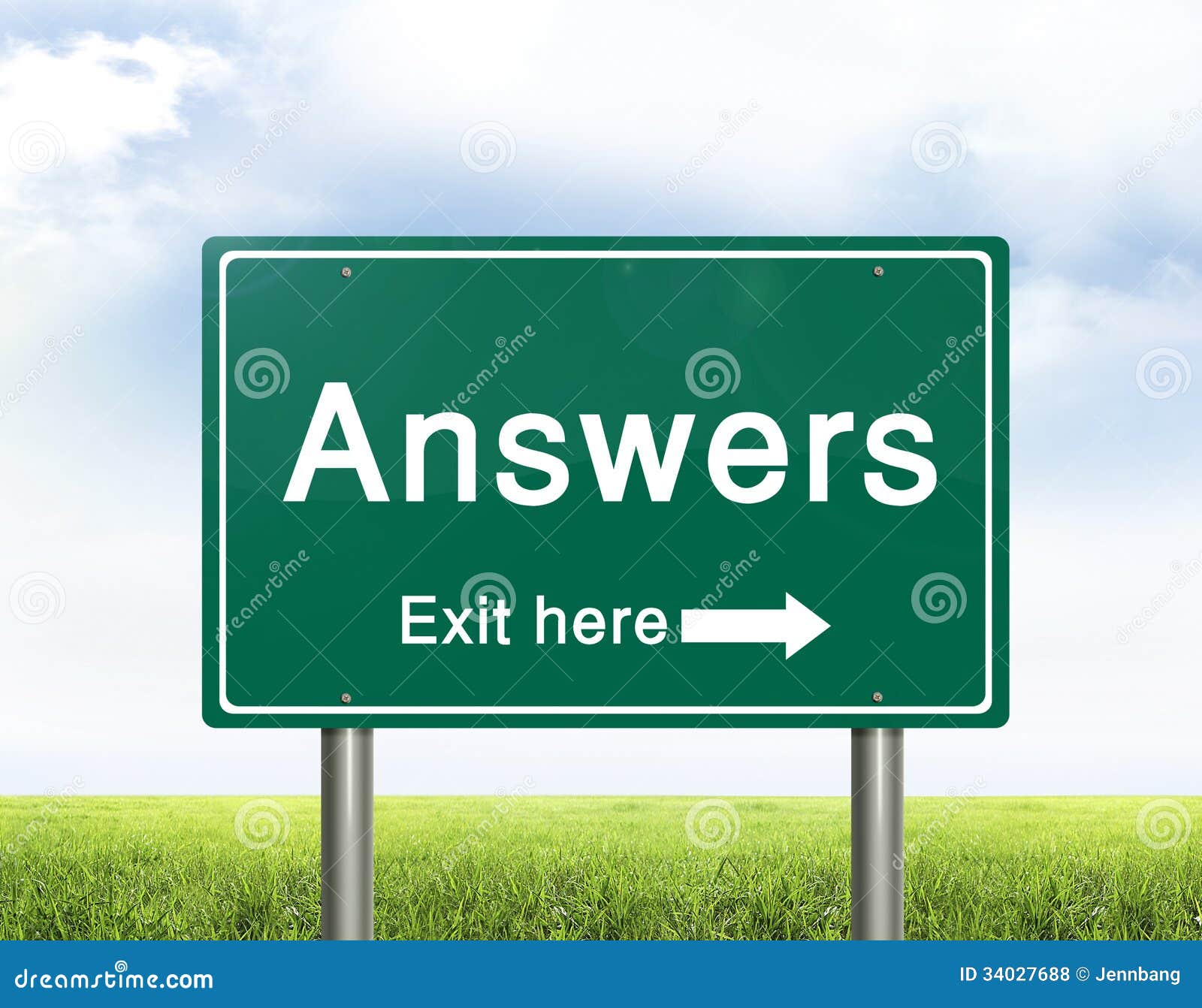 Answer road sign stock illustration. Illustration of question - 34027688