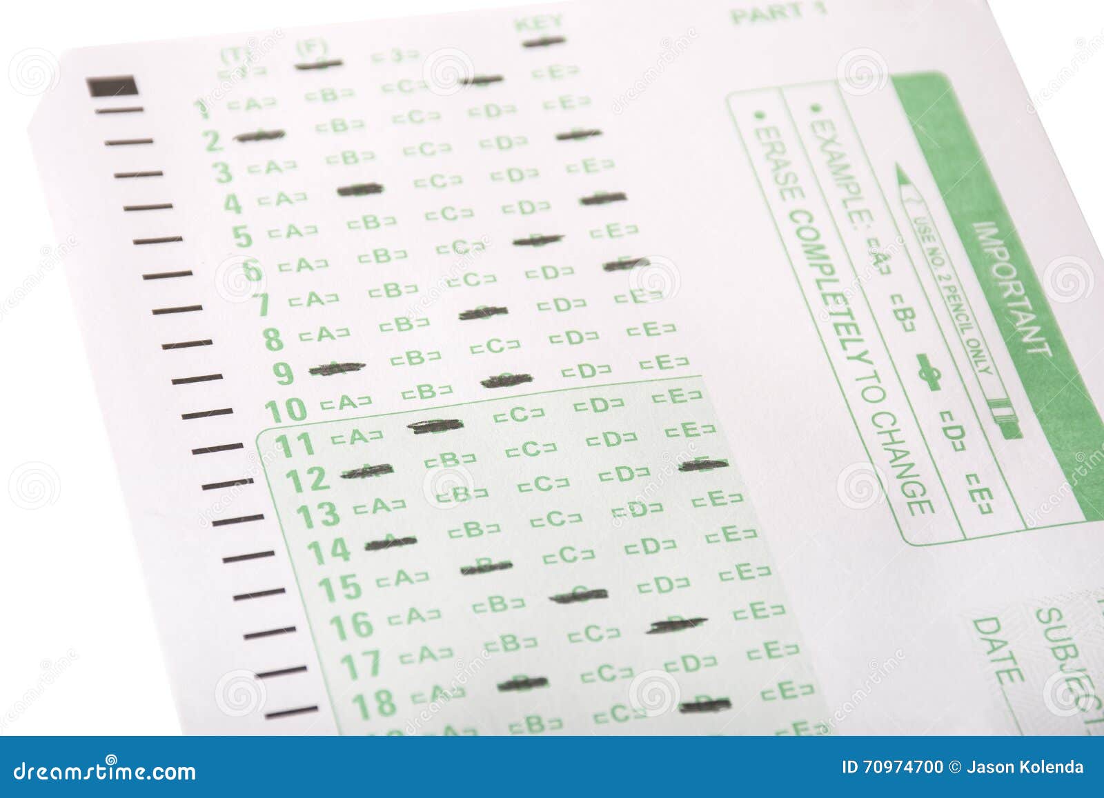 Answer Sheet stock photo. Image of mark, exam, recognition - 70974700
