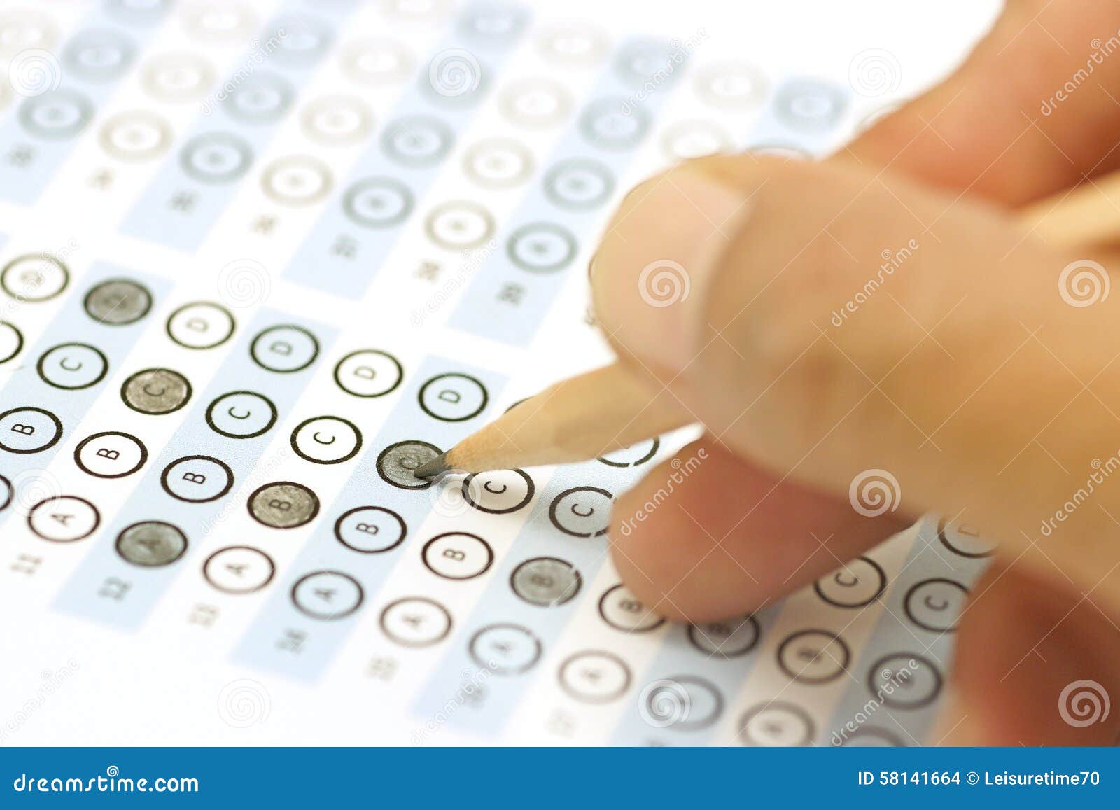 Answer Sheet Test Score with Pencil Stock Photo - Image of test, pencil ...