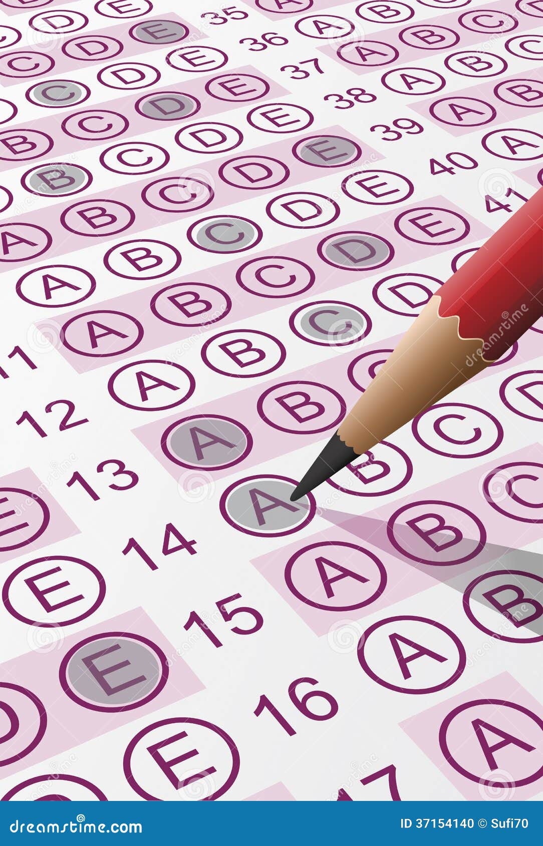 Answer Sheet stock vector. Illustration of college, school - 37154140