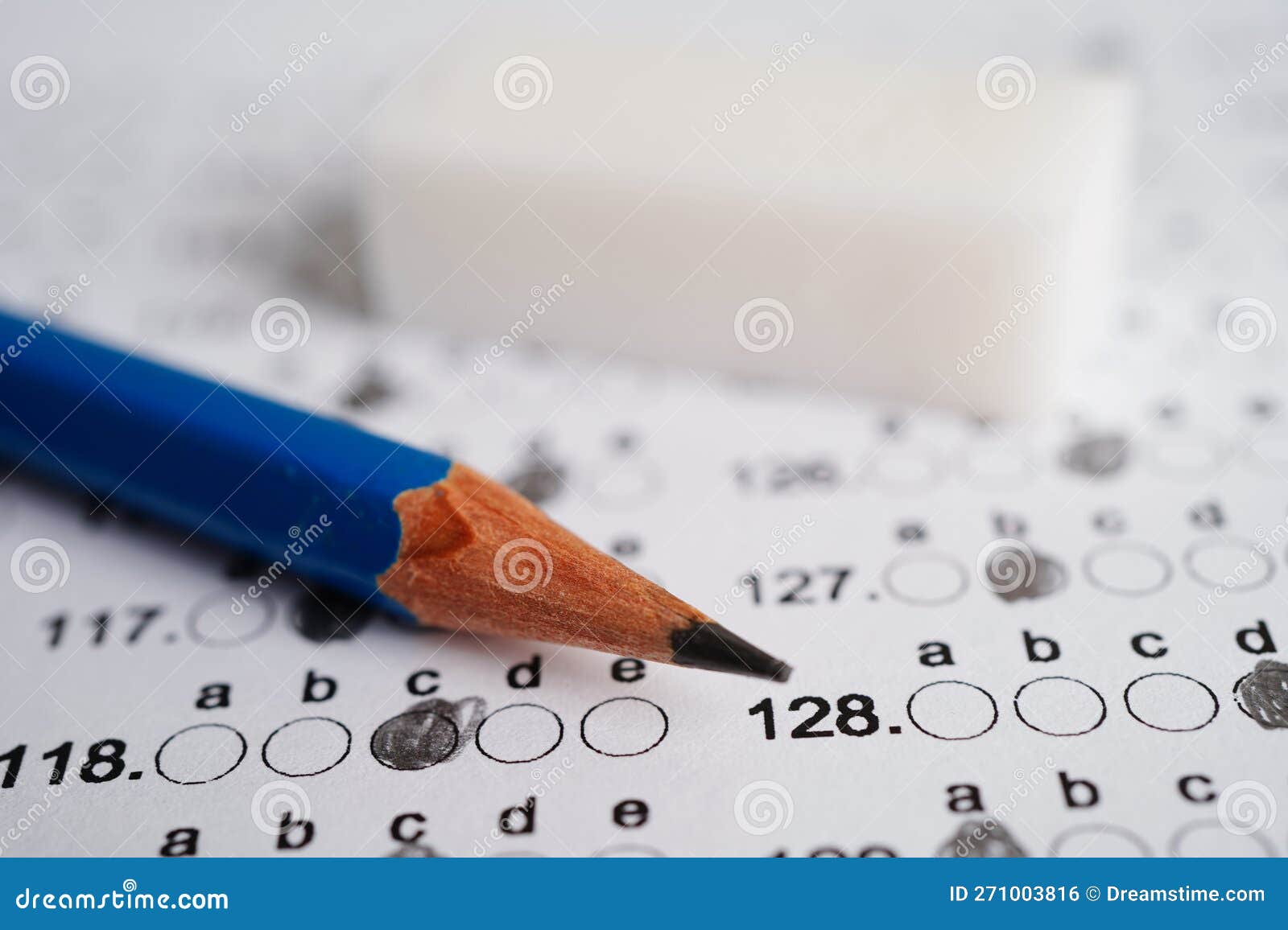 Answer Sheets with Pencil Drawing Fill To Select Choice, Education ...