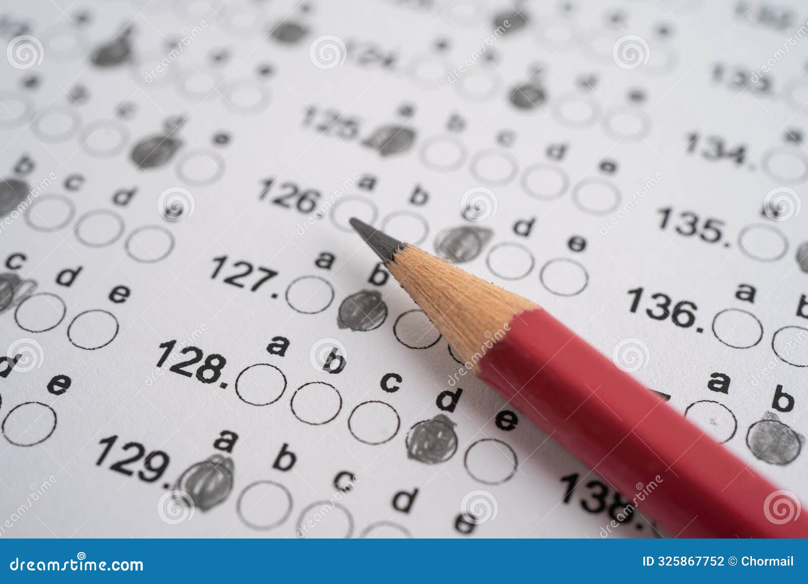 Answer Sheets with Pencil Drawing Fill To Select Choice, Education ...