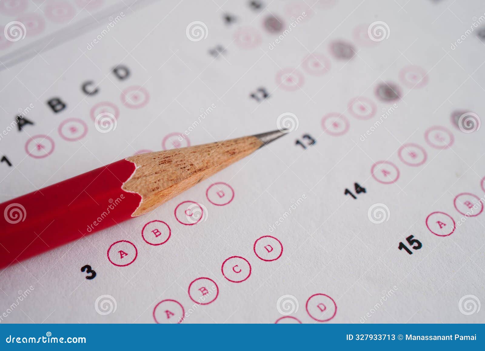 Answer Sheets with Pencil Drawing Fill To Select Choice, Education ...