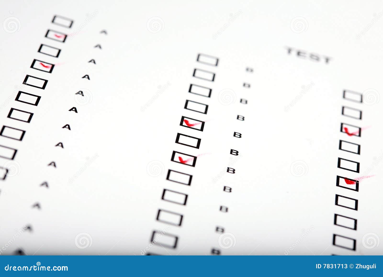 Answer for test stock image. Image of exam, answers, testing - 7831713