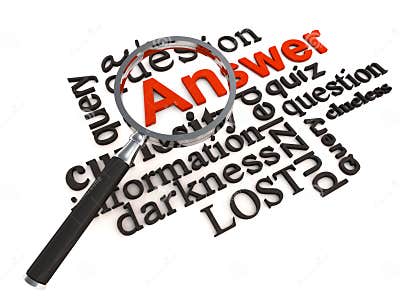 Answer to many questions stock illustration. Illustration of answers ...