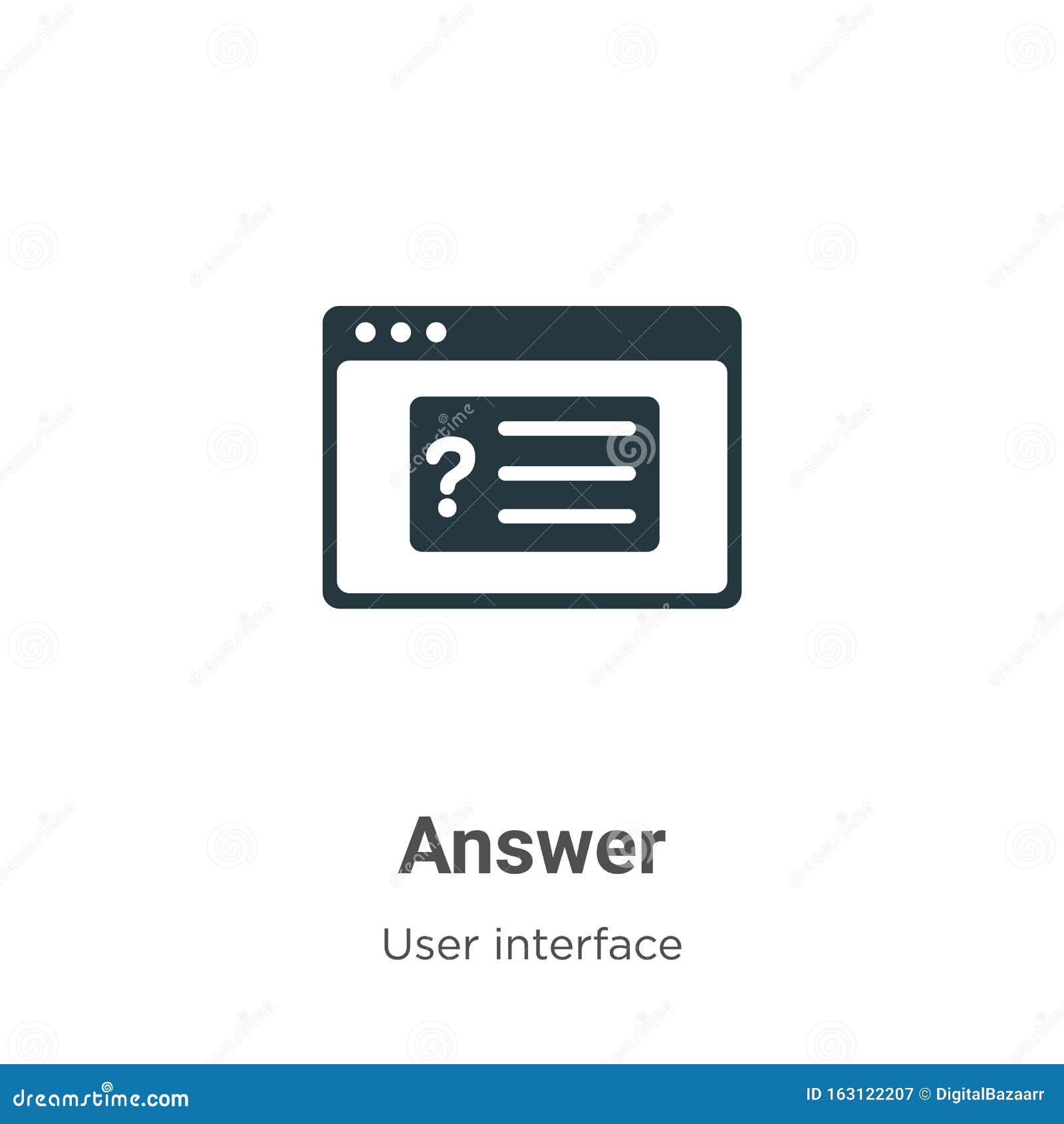 Answer Vector Icon on White Background. Flat Vector Answer Icon Symbol ...