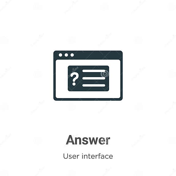 Answer Vector Icon on White Background. Flat Vector Answer Icon Symbol ...