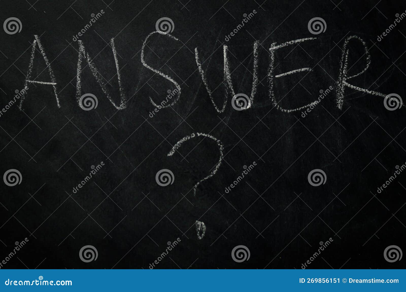 Answer ? - The Word Answer Handwritten With Chalk On A Blackboard With ...