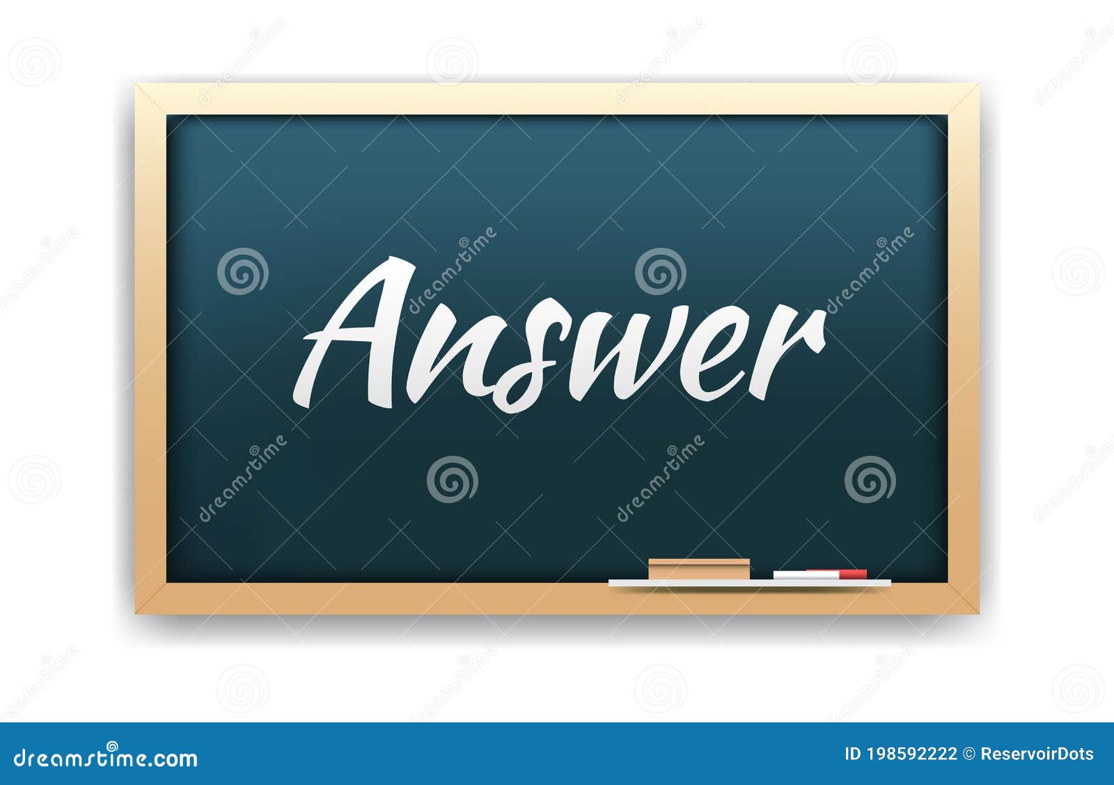 Answer Word Chalkboard stock vector. Illustration of concept - 198592222