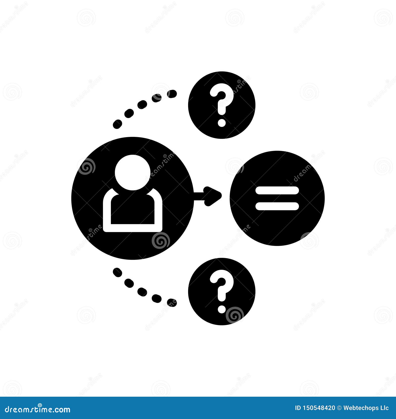 Black Solid Icon for Answered, Reply and Respond Stock Vector ...