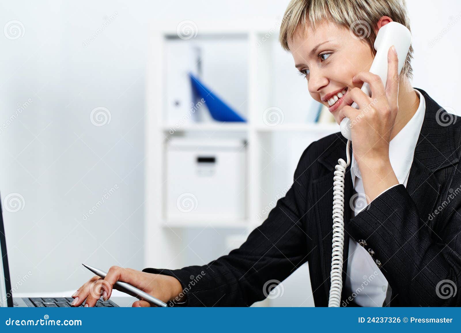 Answering a call stock photo. Image of communication - 24237326