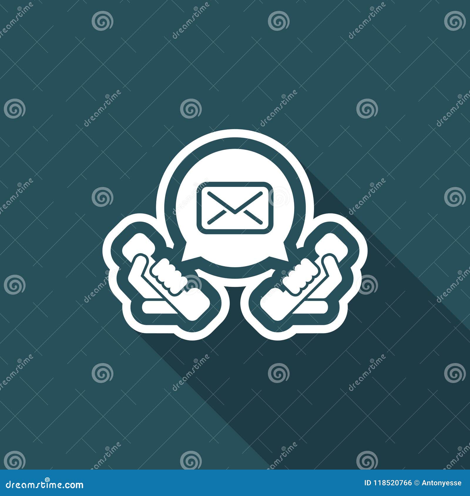 Answering machine icon stock vector. Illustration of phone - 118520766