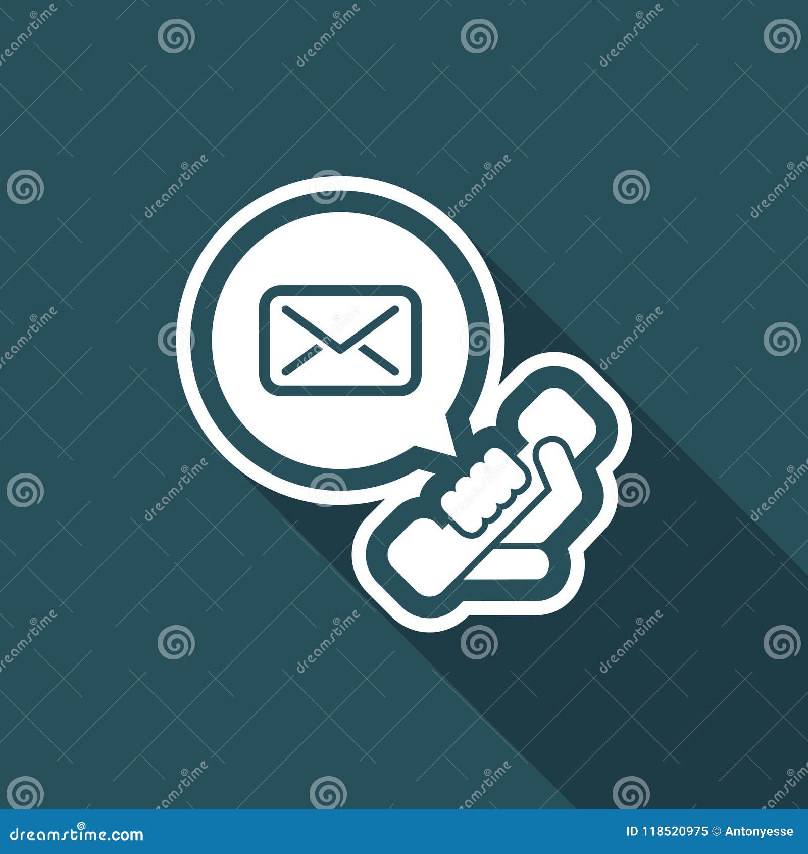 Answering machine icon stock vector. Illustration of post - 118520975