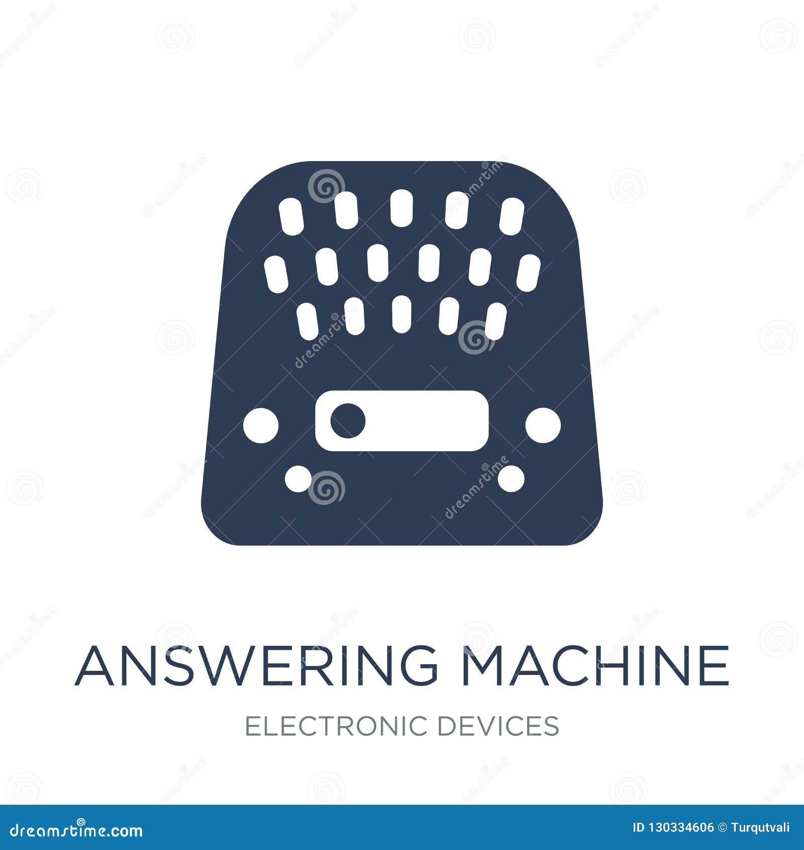 Answering Machine Icon. Trendy Flat Vector Answering Machine Ico Stock ...