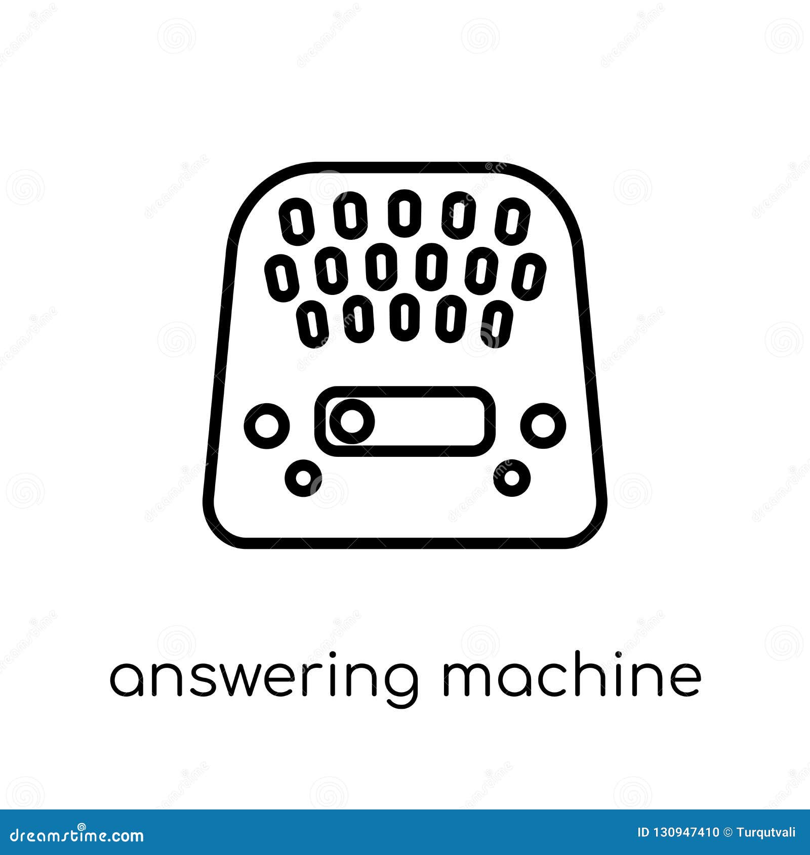 Answering Machine Icon. Trendy Modern Flat Linear Vector Answering ...