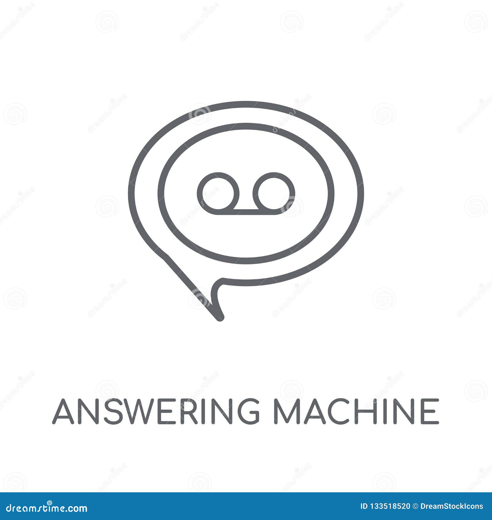 Answering Machine Linear Icon. Modern Outline Answering Machine Stock ...