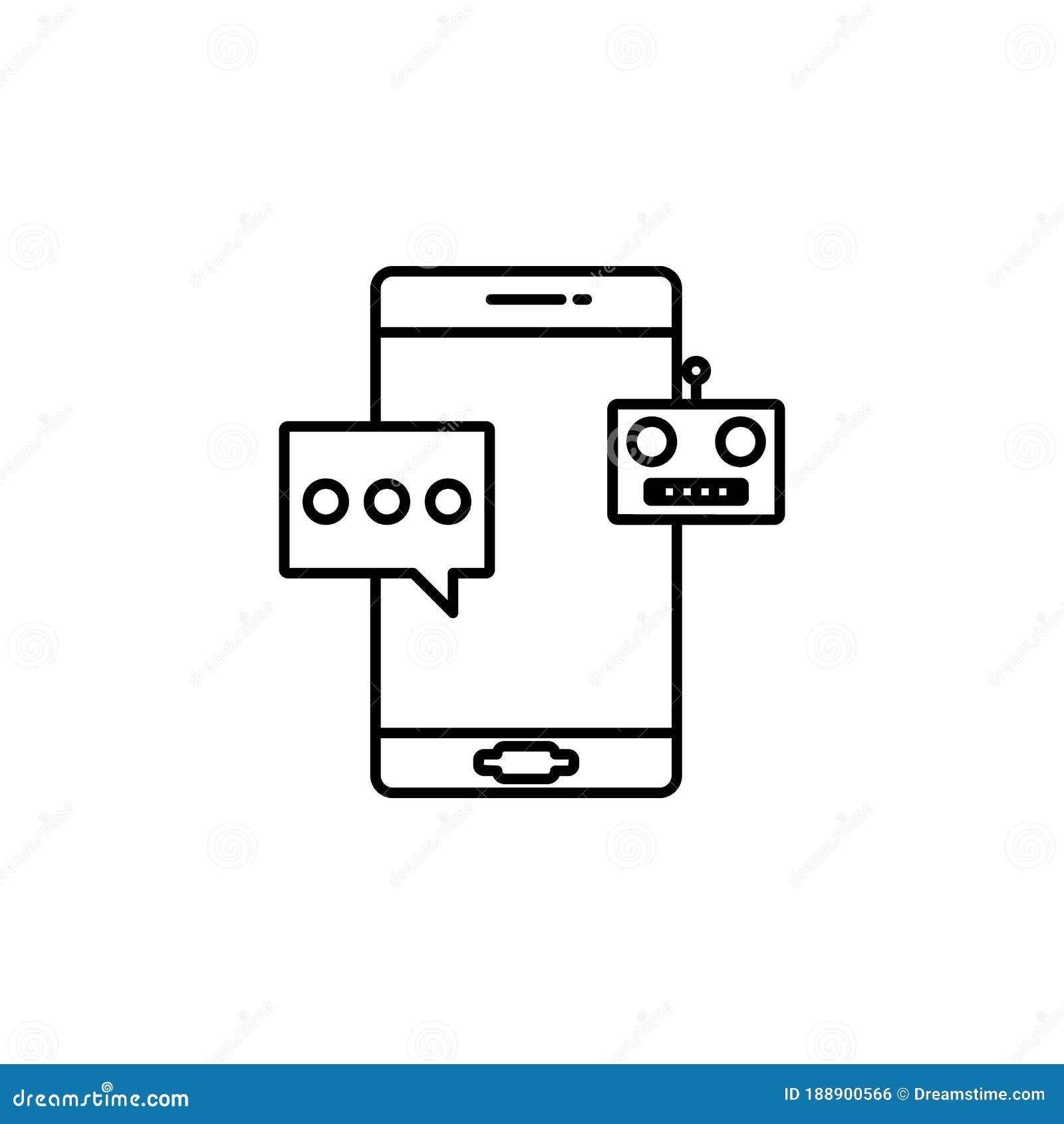 Answering Machine in Phone Icon. Element of Intelligence Icon for ...