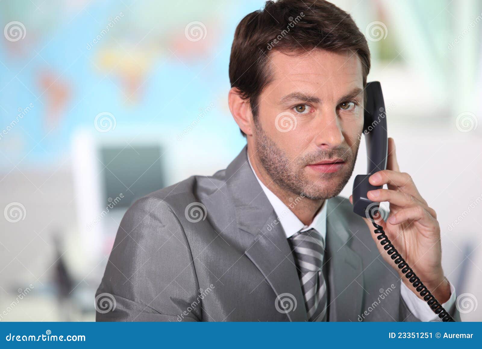 Answering, phone stock image. Image of consultant, sitting - 23351251