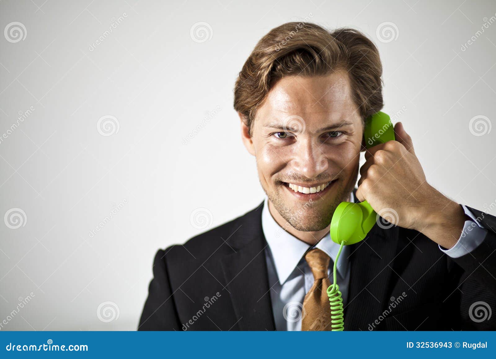 Answering the phone stock image. Image of phone, person - 32536943