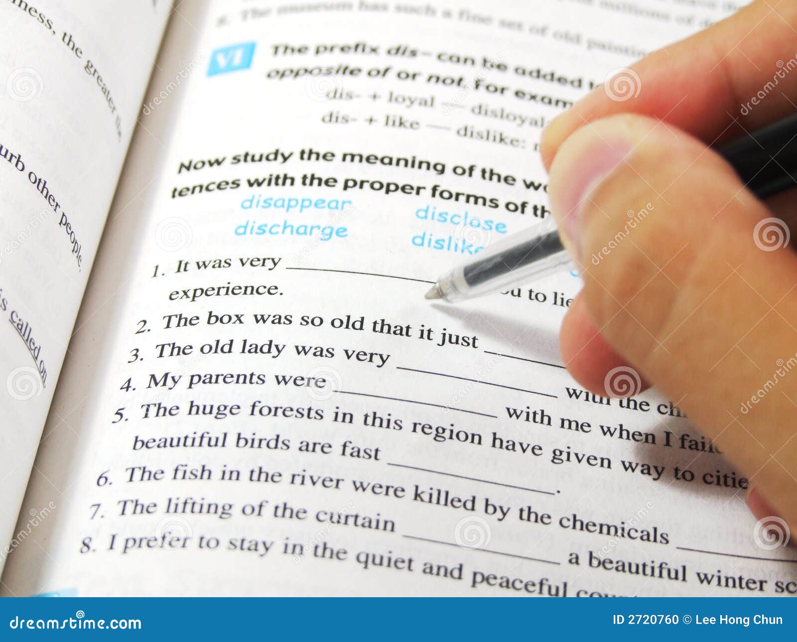 Answering the questions stock photo. Image of text, book - 2720760