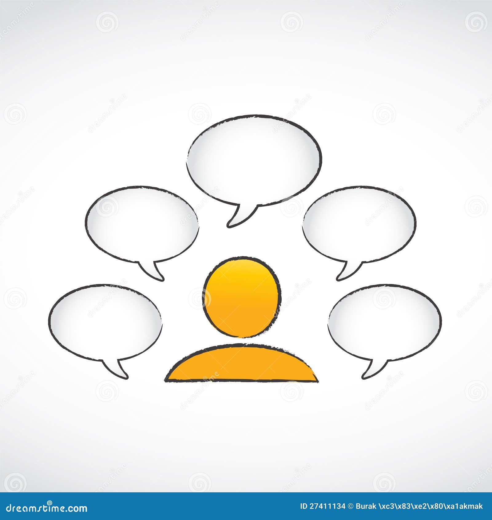 Answering questions icon stock vector. Illustration of person - 27411134