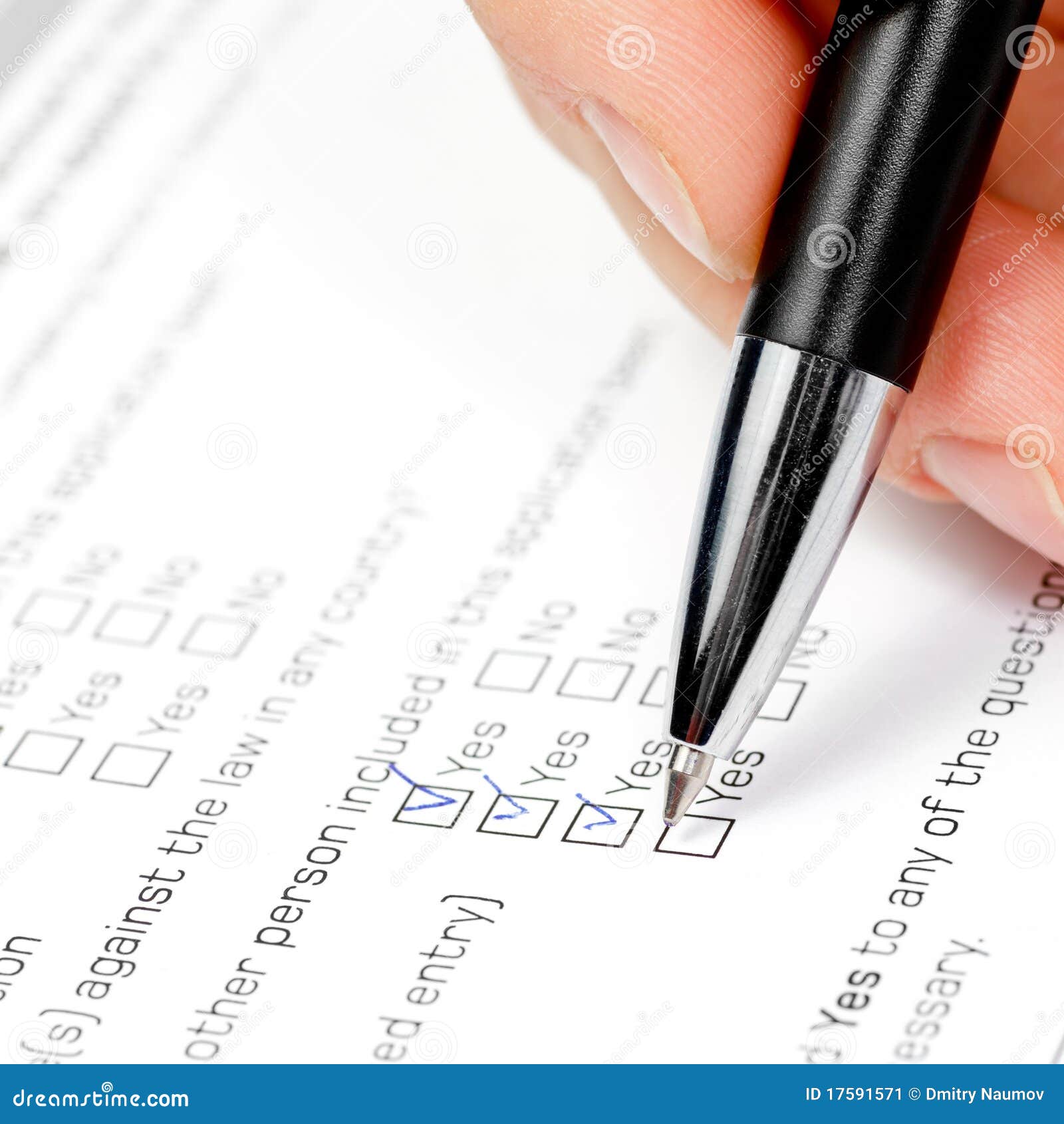 Answering survey stock image. Image of application, questionnaire ...