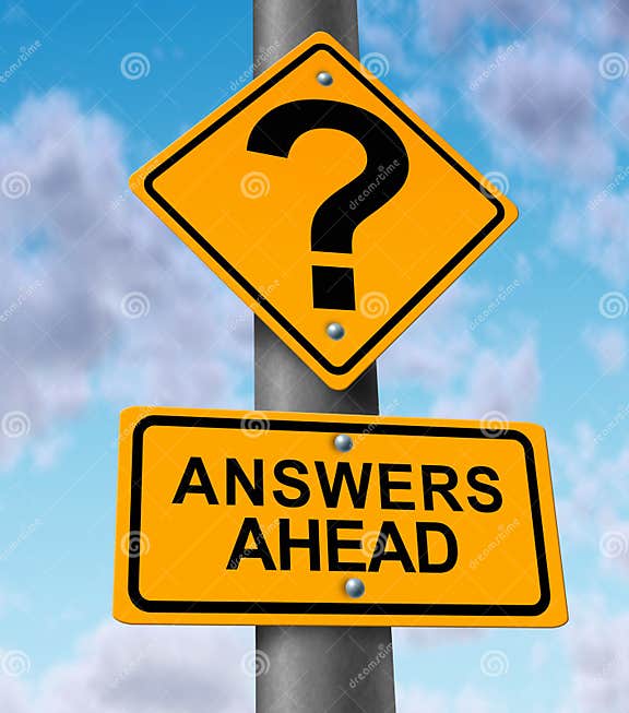 Answers Ahead stock illustration. Illustration of business - 23141274