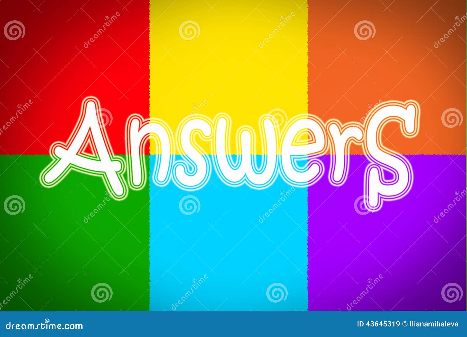 Answers Concept stock illustration. Illustration of question - 43645319