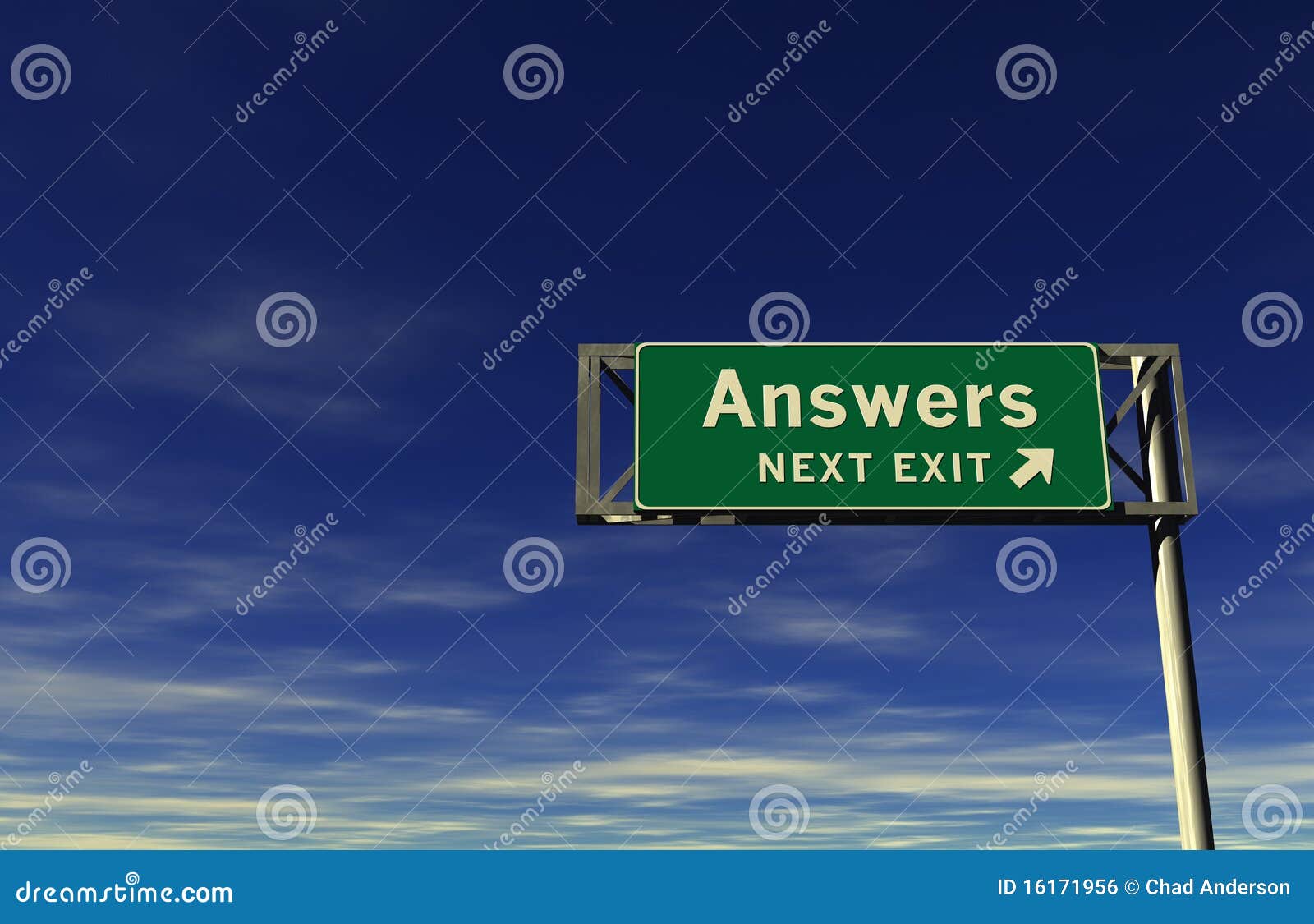 Answers - Next Exit Freeway Sign Stock Illustration - Illustration of ...